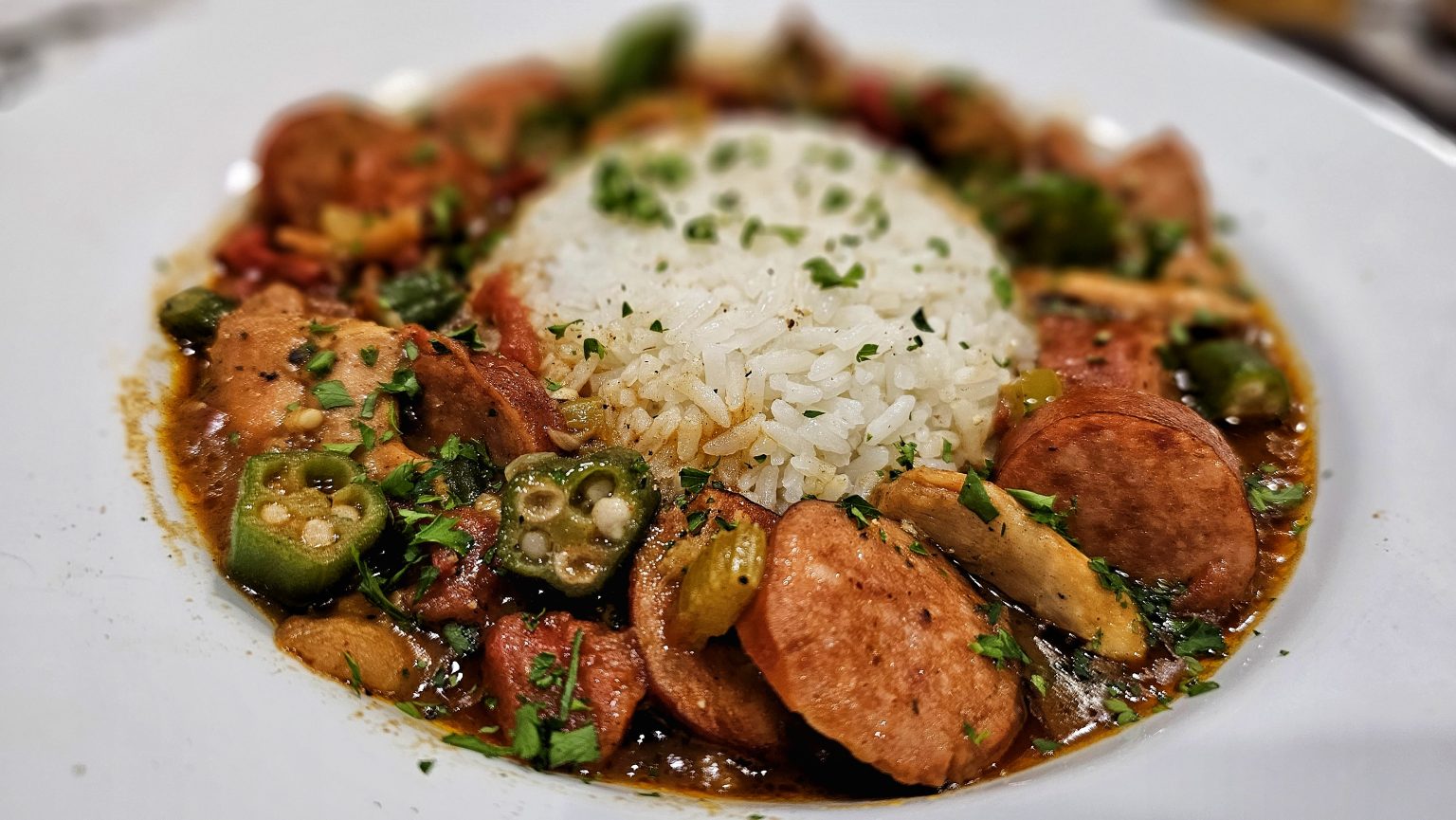 Creole Chicken and Sausage Gumbo - Smokin' and Grillin' with AB