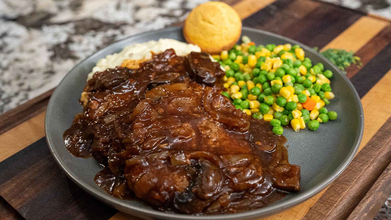 Tender Crockpot Cube Steak with Onions and Mushrooms - Smokin' and ...