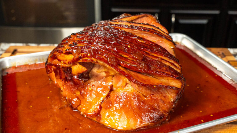 Hot Honey Glazed Ham Made Easy in Slow Cooker - Smokin' and Grillin ...
