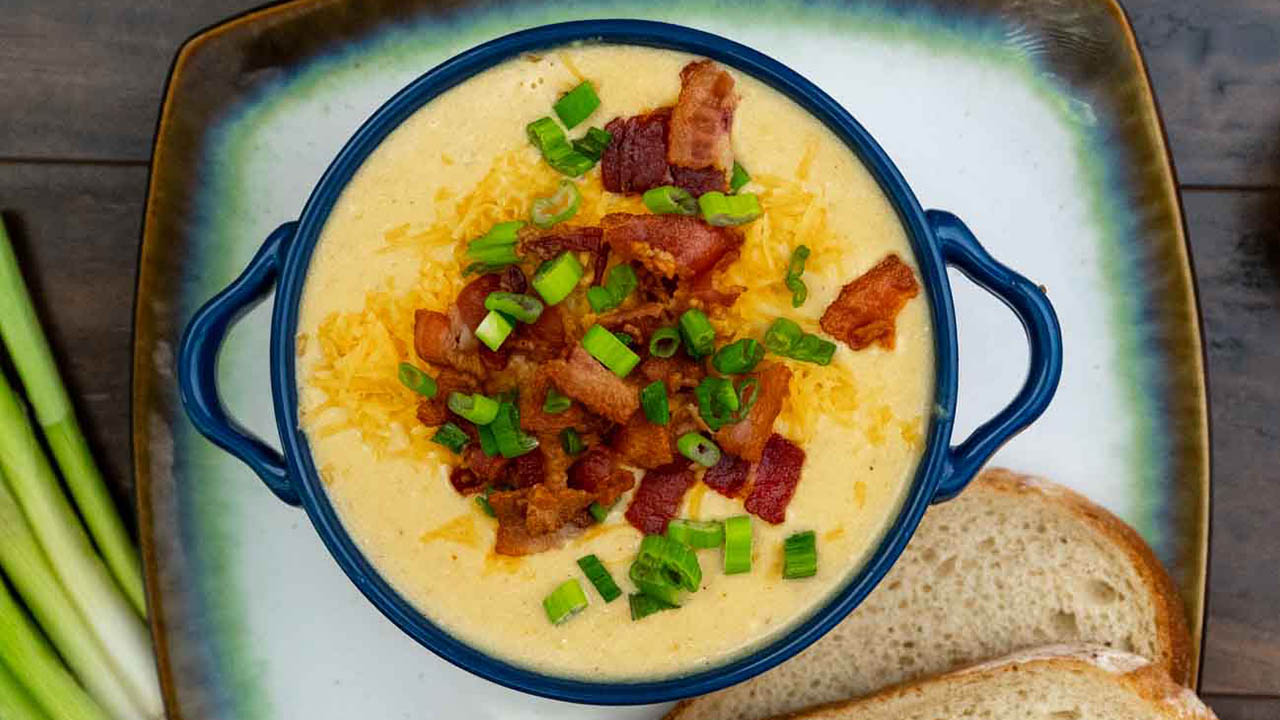 Creamy Loaded Potato Soup with Bacon and Cheddar - Smokin' and Grillin ...