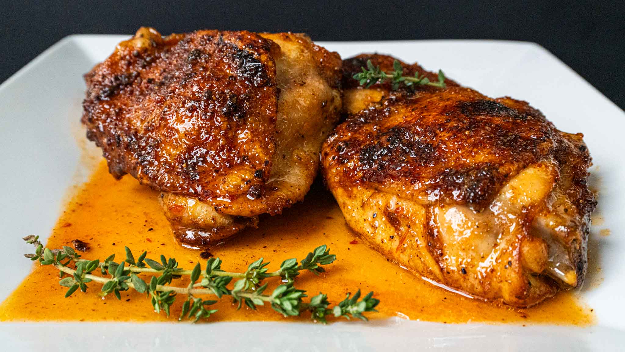 Baked Hot Honey Chicken Thighs - Smokin' and Grillin' with AB
